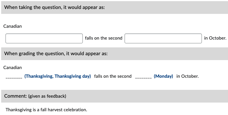 Fill-in-Blank (FIB) - Qcon Guide