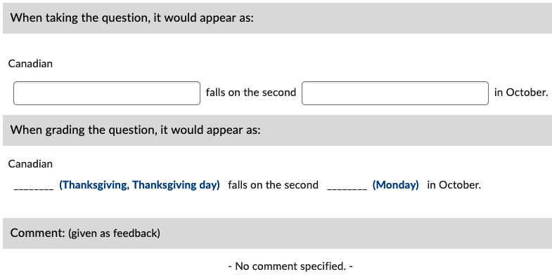 Fill-in-Blank (FIB) - Qcon Guide