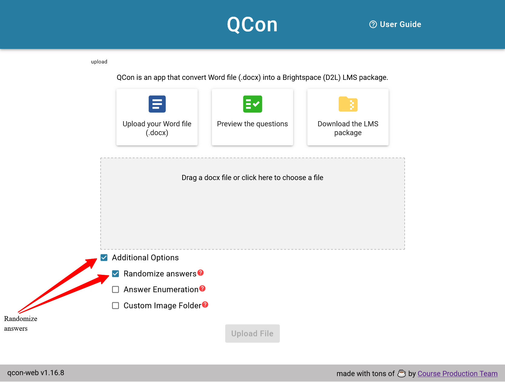Randomizing Answers - Qcon Guide